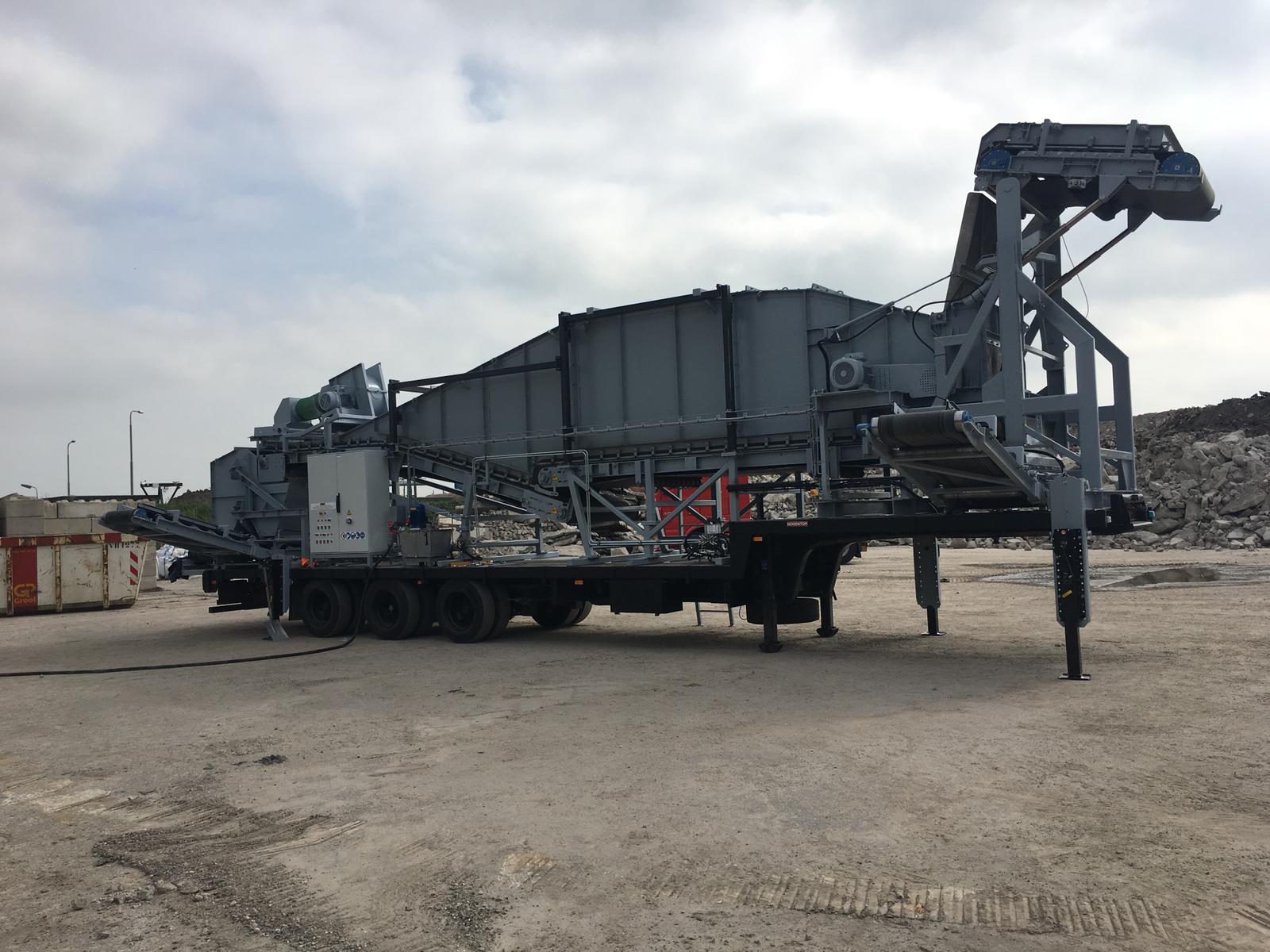 Mobiele fabriek voor 100% circulair beton